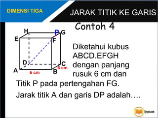 Dimensi Tiga Jarak-Titik ke Garis kelas9 | PPT