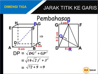Dimensi Tiga Jarak-Titik ke Garis kelas9 | PPT