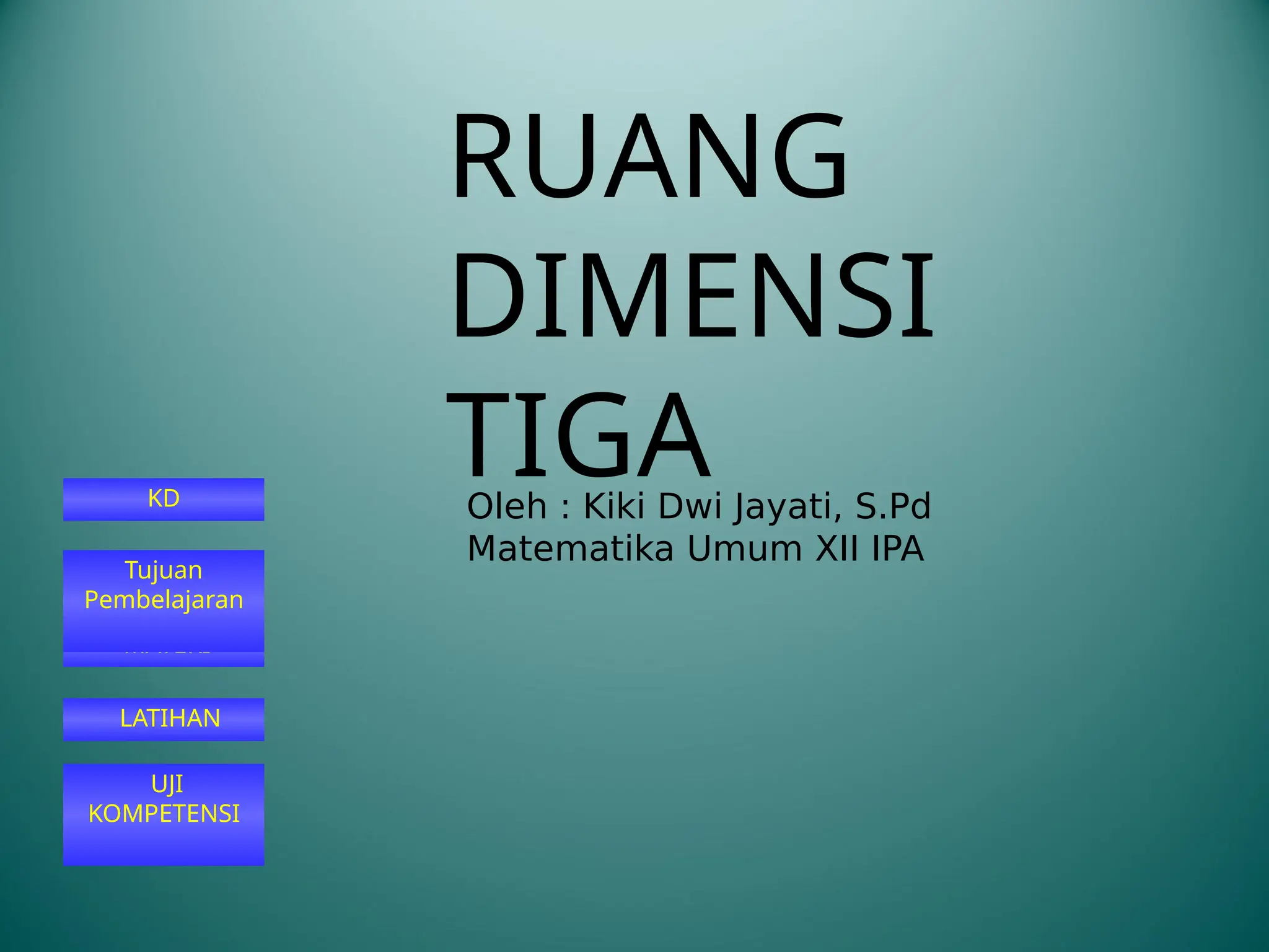 Dimensi tiga mengenai jarak titik kek titik | PPTX