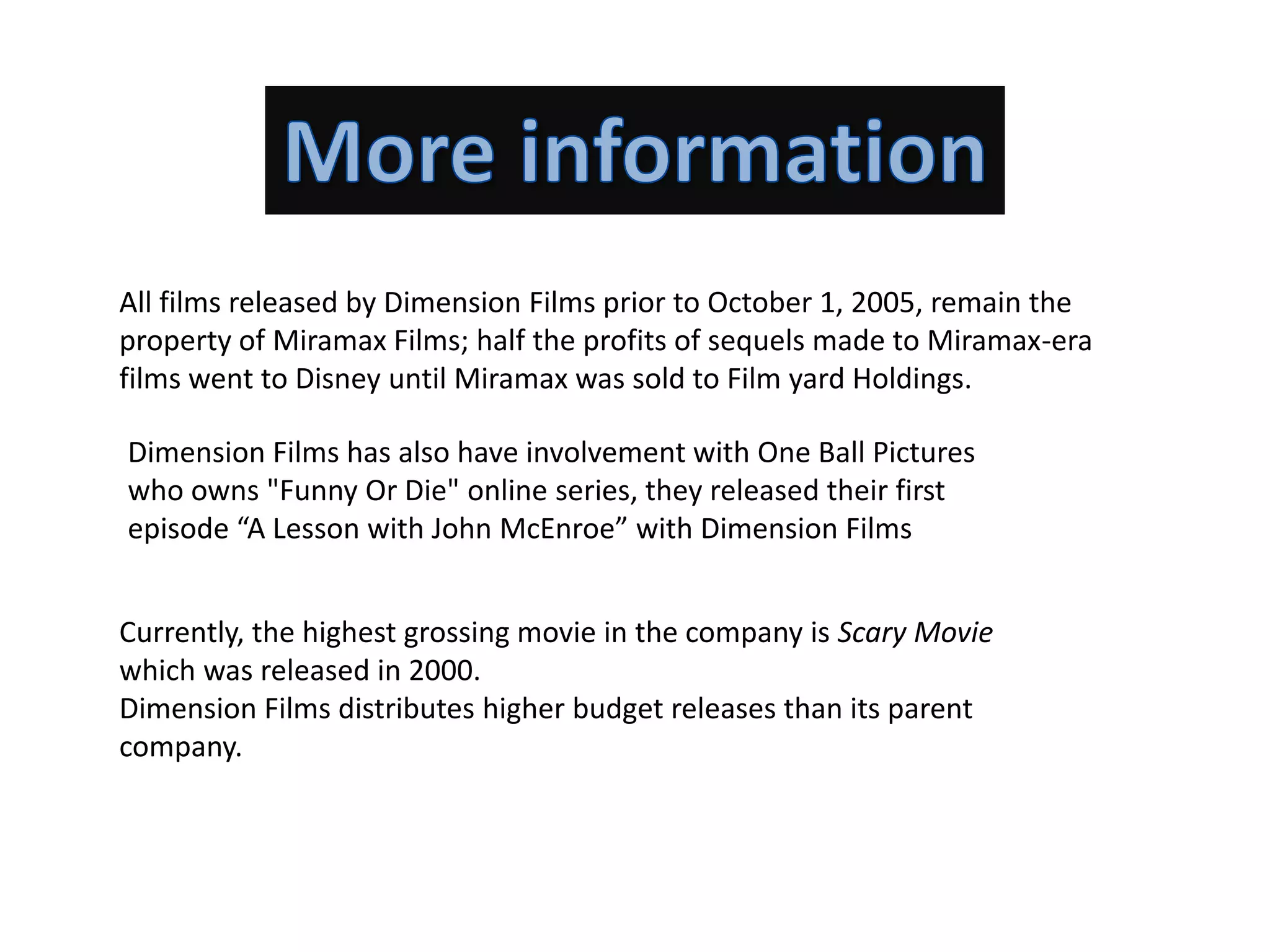 Dimention films | PPTX