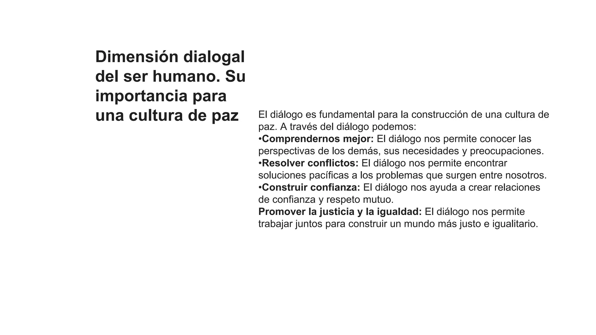 La sociabilidad del hombre y la importancia del dialogo | PPT