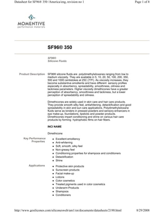 Dimethicone sf96 350 tech | PDF