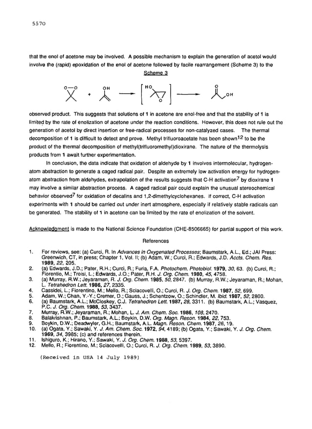 Dimethyldioxirane mechanism of benzaldehyde oxidation | PDF