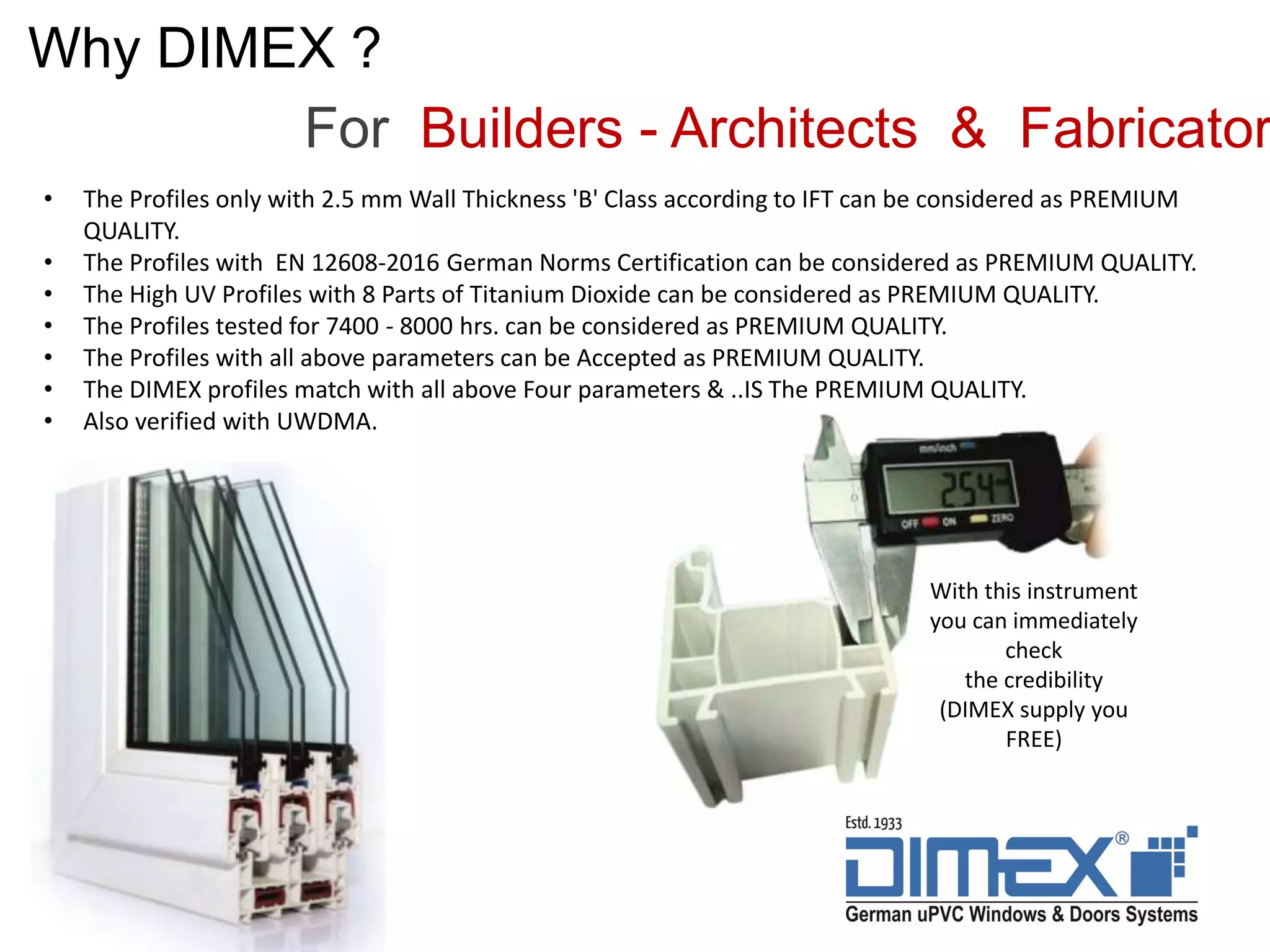 Dimex German uPVC Windows & Doors Systems | PPTX