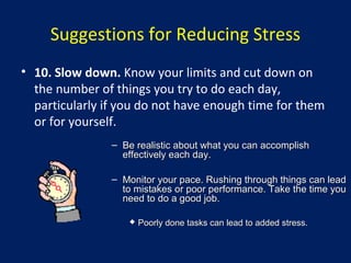 STRESS MANAGEMENT FOR POLICE STAFF | PPT