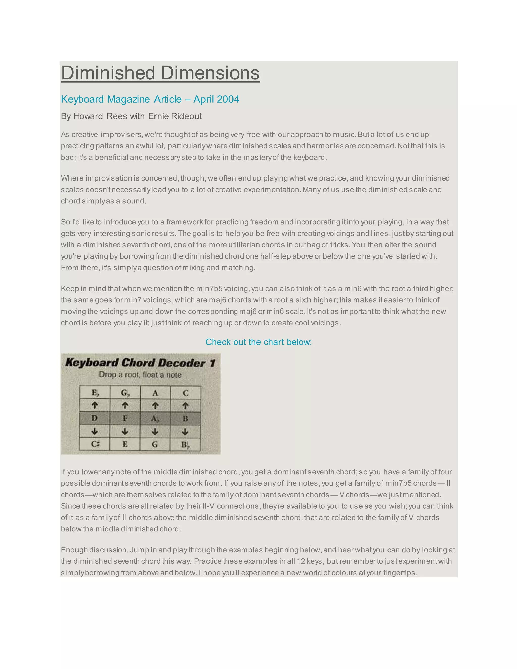 Diminished dimensions | DOCX