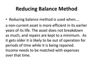 Reducing balance method for depreciation | PPTX