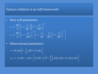 Dragoljub Dimitrijević "Tachyon Inflation in the RSII Framework" | PPT