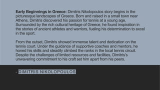 Crossing Continents: Dimitris Nikolopoulos Tennis Odyssey from Greece ...