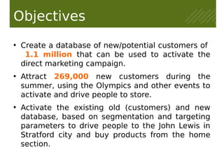 John Lewis Direct Marketing proposal | PDF