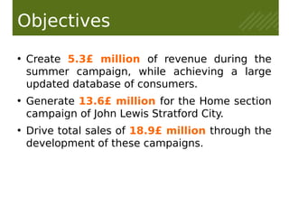 John Lewis Direct Marketing proposal | PDF