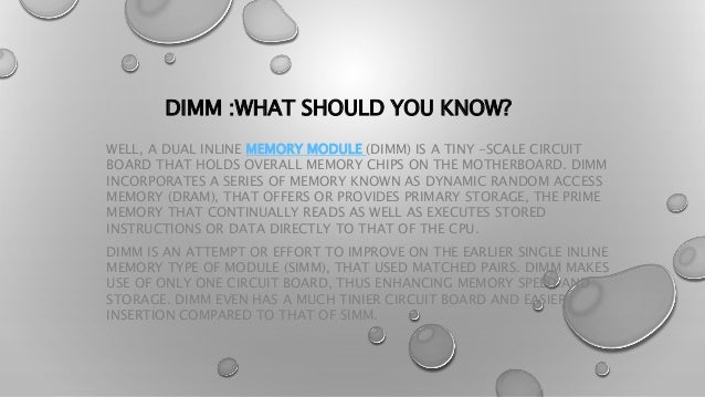 DIMM :What Should You Know? | PPT