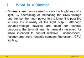 Dimmer Unit Maintenance - L1 Rev.0 (25May2011) (1).ppt