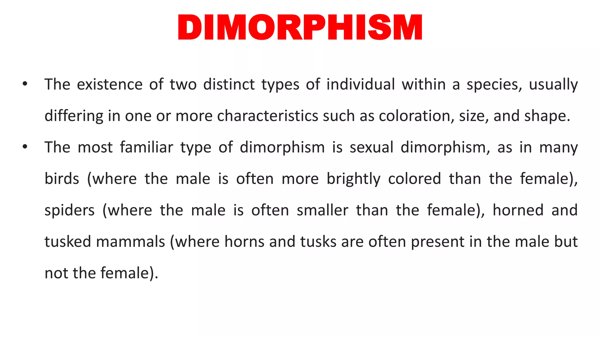 Dimorphism | PPTX