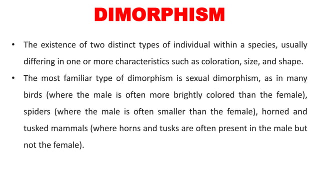 Dimorphism | PPTX | Genetics | Science