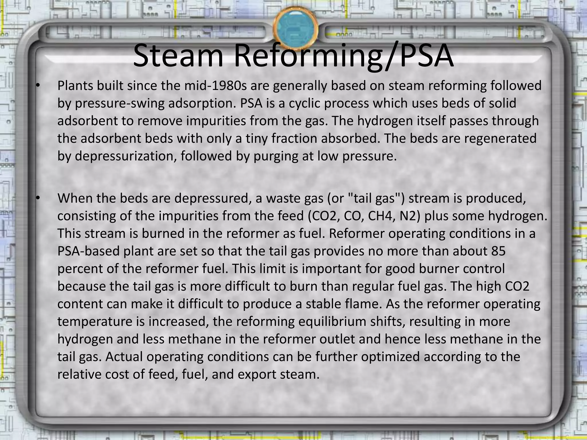 Hydrogen production in refinery | PPTX