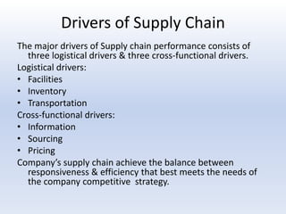 Supply chain drivers | PPTX