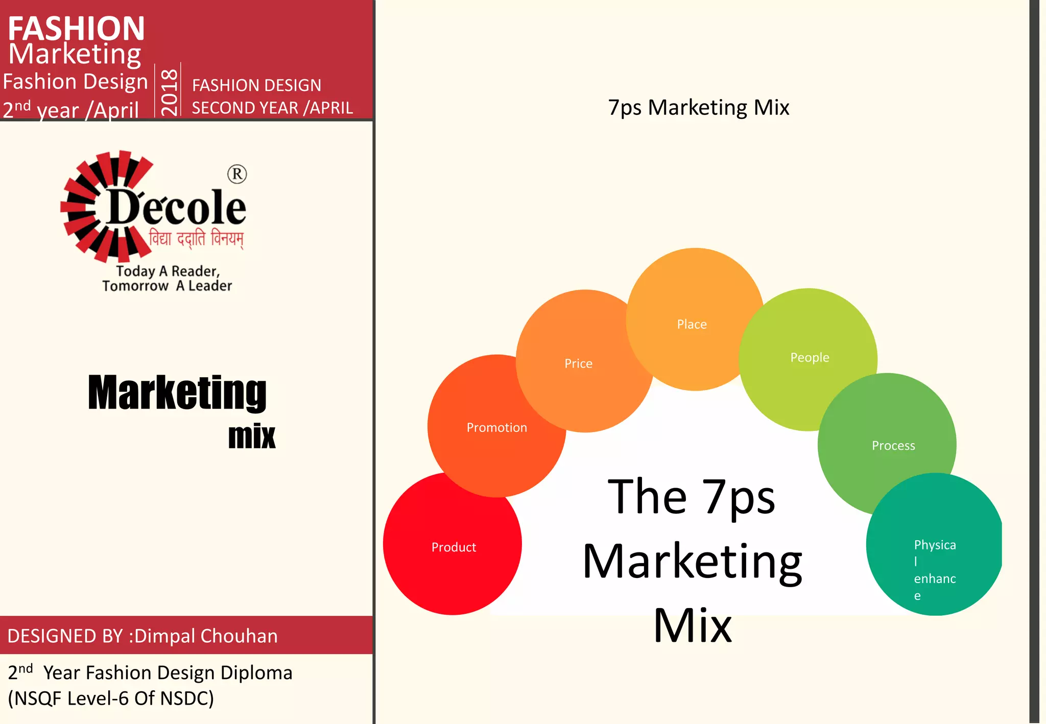 Dimple Chouhan , Fashion Design ,Dezyne E'cole College | PPT