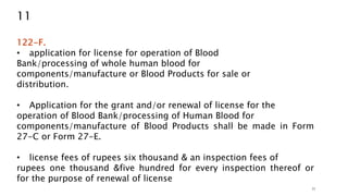 Blood and Blood product regulation in india | PPTX