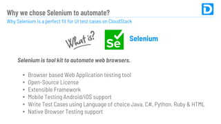 UI Test Cases With CloudStack | PPT