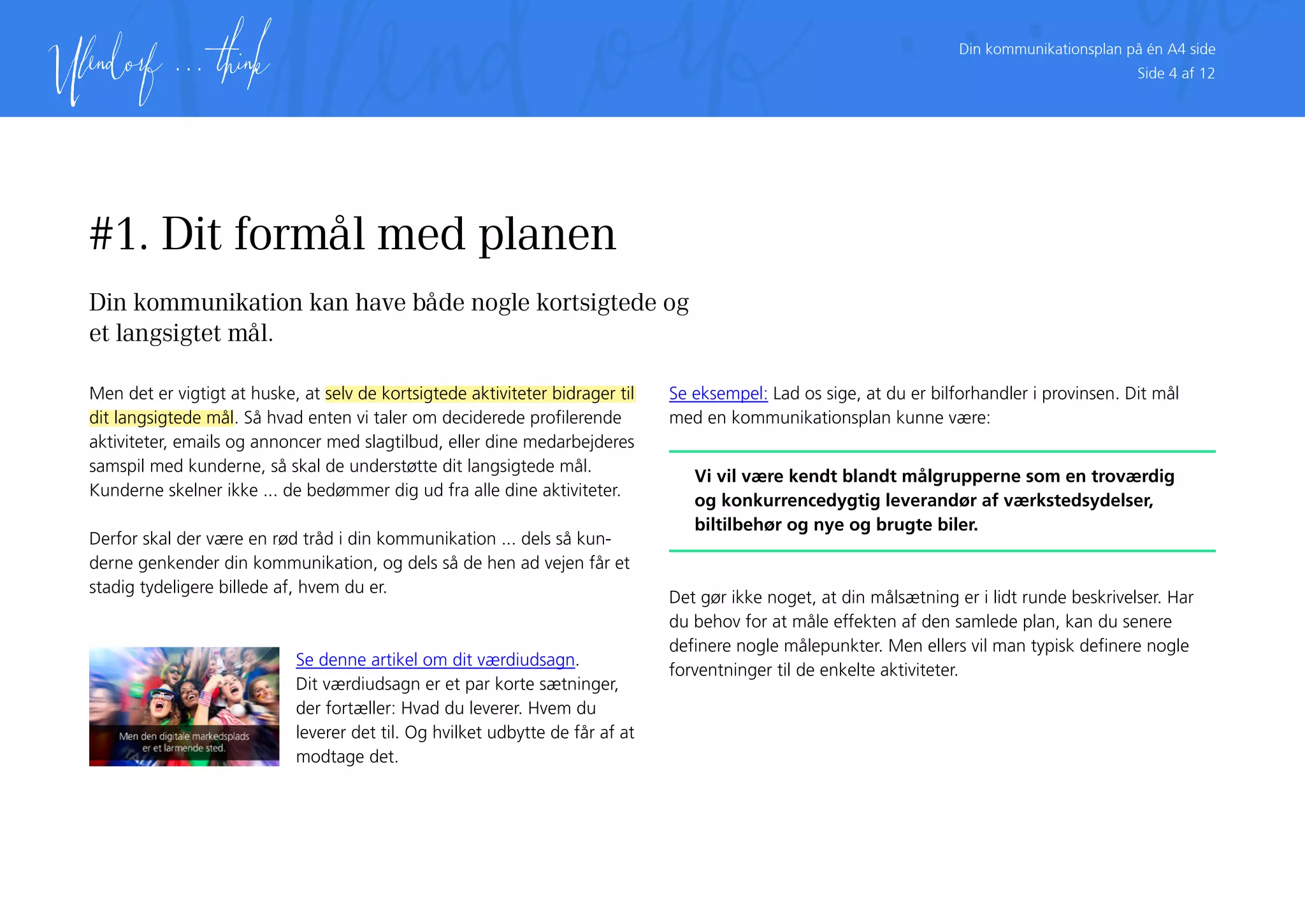 Din kommunikationsplan på én A4 side | PDF