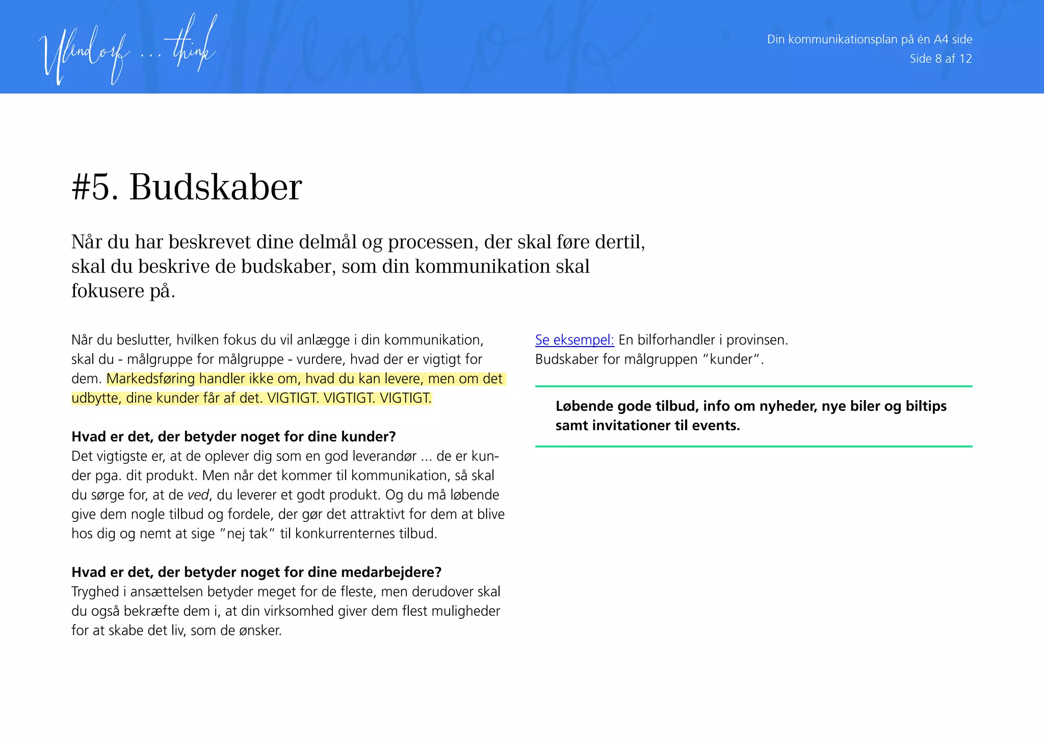 Din kommunikationsplan på én A4 side | PDF