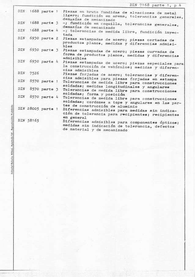 Norma Din 7168 1991.4 Tolerancias Generales | PDF