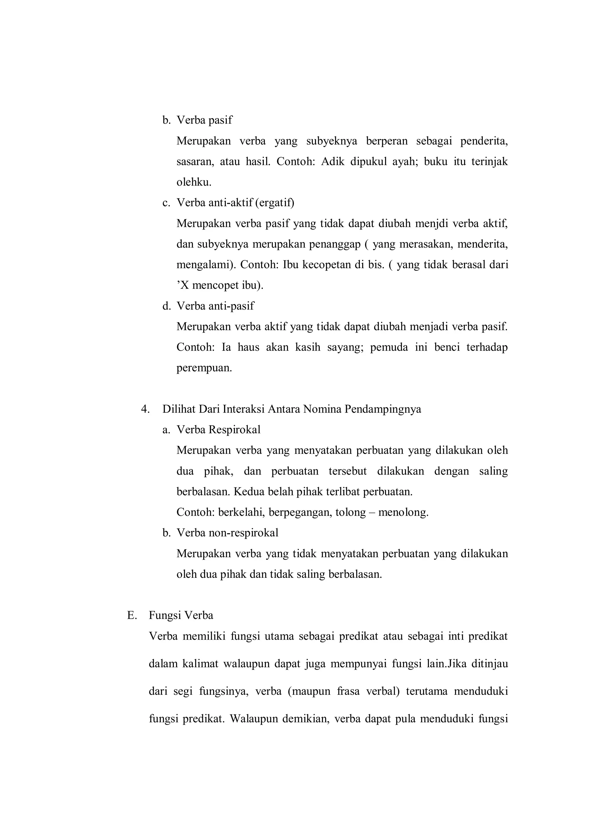 KELAS KATA VERBA BAHASA BUGIS PARIT HARUNA DESA PAL IX KECAMATAN SUNGAI ...