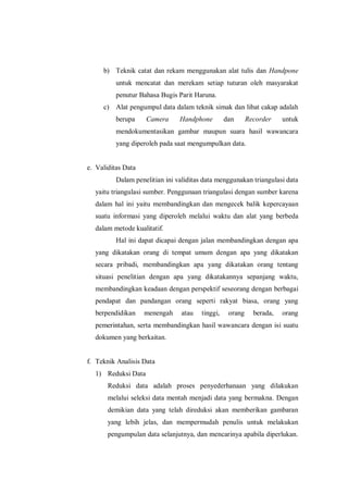 KELAS KATA VERBA BAHASA BUGIS PARIT HARUNA DESA PAL IX KECAMATAN SUNGAI ...