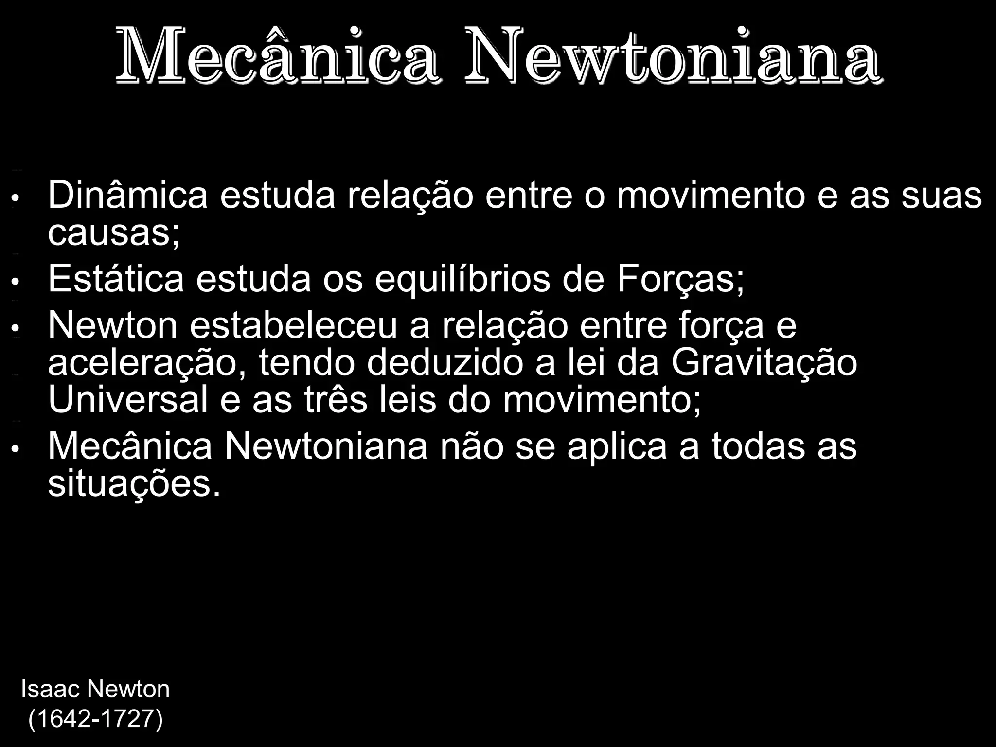 Dinâmica e estática - Leis de Newton | PPT