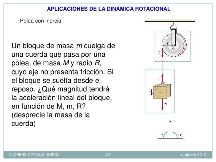 DINAMICA ROTACIONAL BACHILLERATO