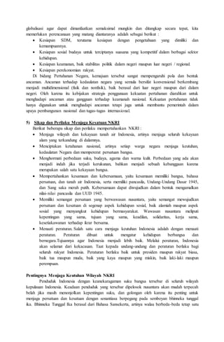 Dinamika Persatuan dan Kesatuan Bangsa Sebagai Upaya Menjaga dan Mempertahankan NKRI | DOCX
