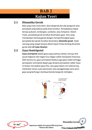 Dinamika gerak (Gaya Sentripetal) | PDF