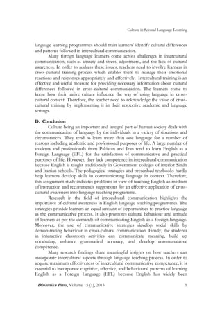 The Importance of Culture in Second and Foreign Language Learning. | PDF