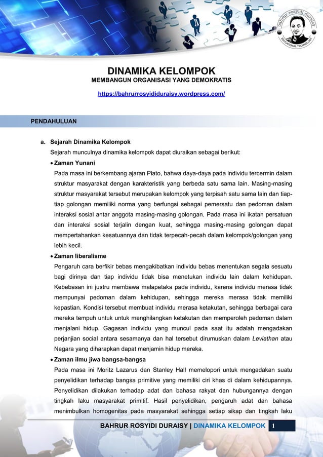 Dinamika kelompok dalam organisasi | PDF