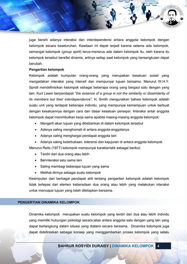 Dinamika kelompok dalam organisasi | PDF