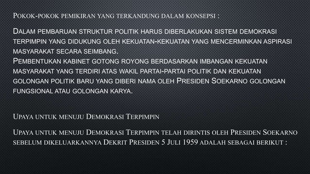 Dinamika Politik Masa Demokrasi Terpimpinpptx 