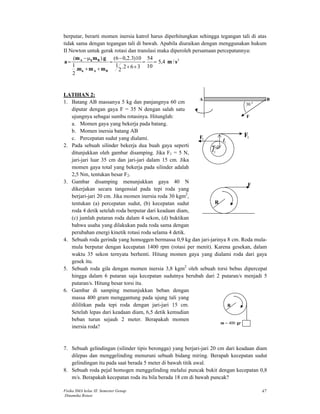 Dinamika rotasi | PDF