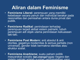 Dinamika sosial gerakan feminisme dan pengarus-utamaan gender | PPTX