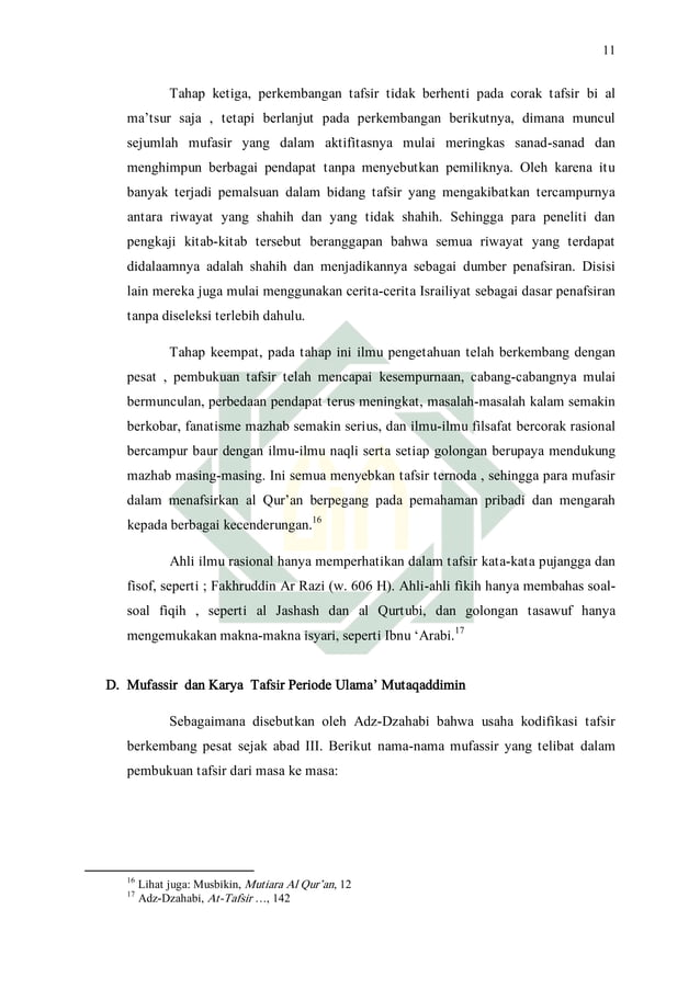 Dinamika Tafsir Al-Qur'an Masa Ulama Mutaqaddimin | PDF