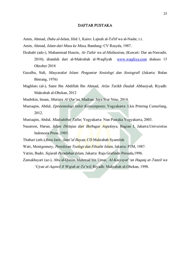 Dinamika Tafsir Al-Qur'an Masa Ulama Mutaqaddimin | PDF