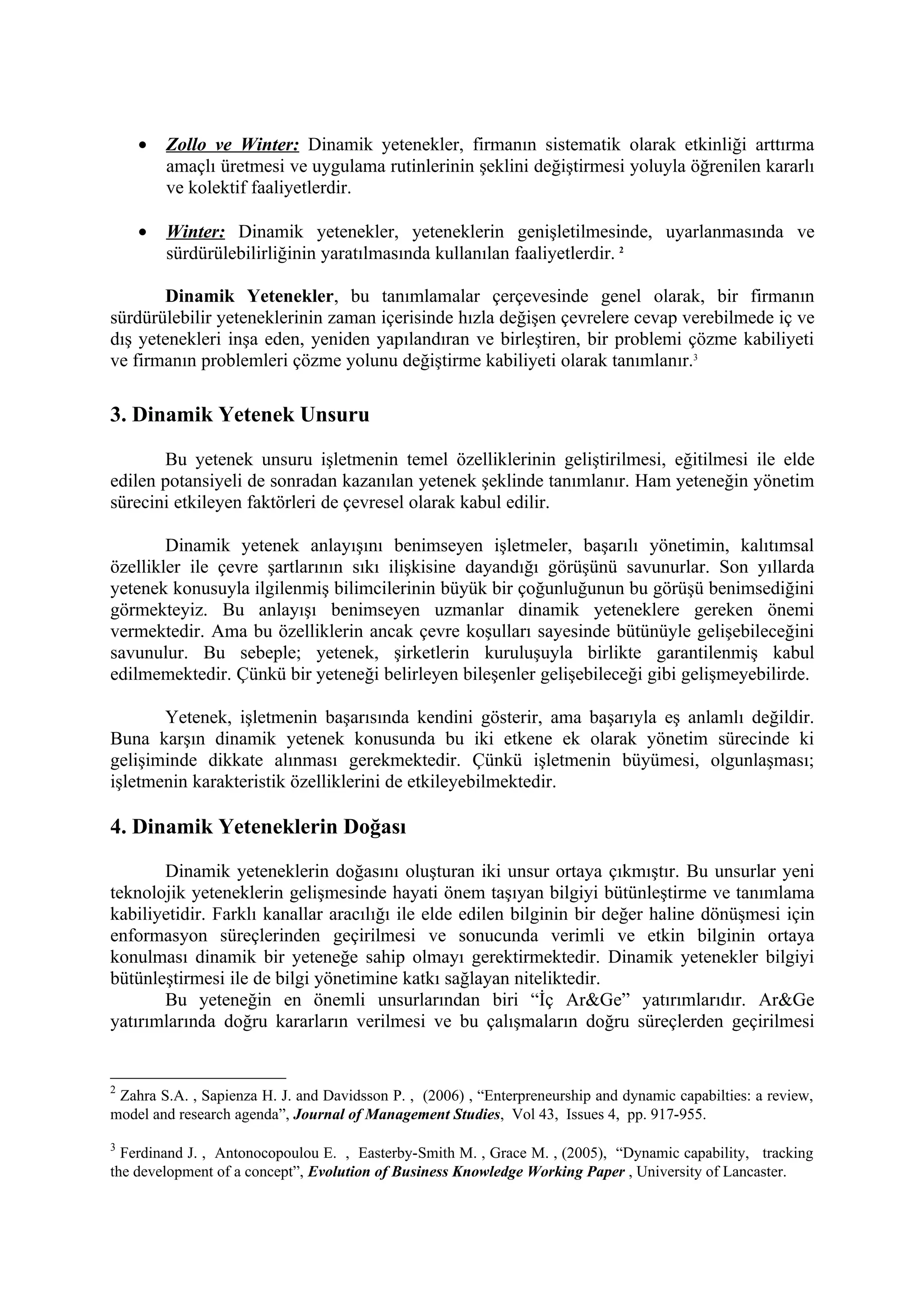 Dinamik yetenekler | DOC