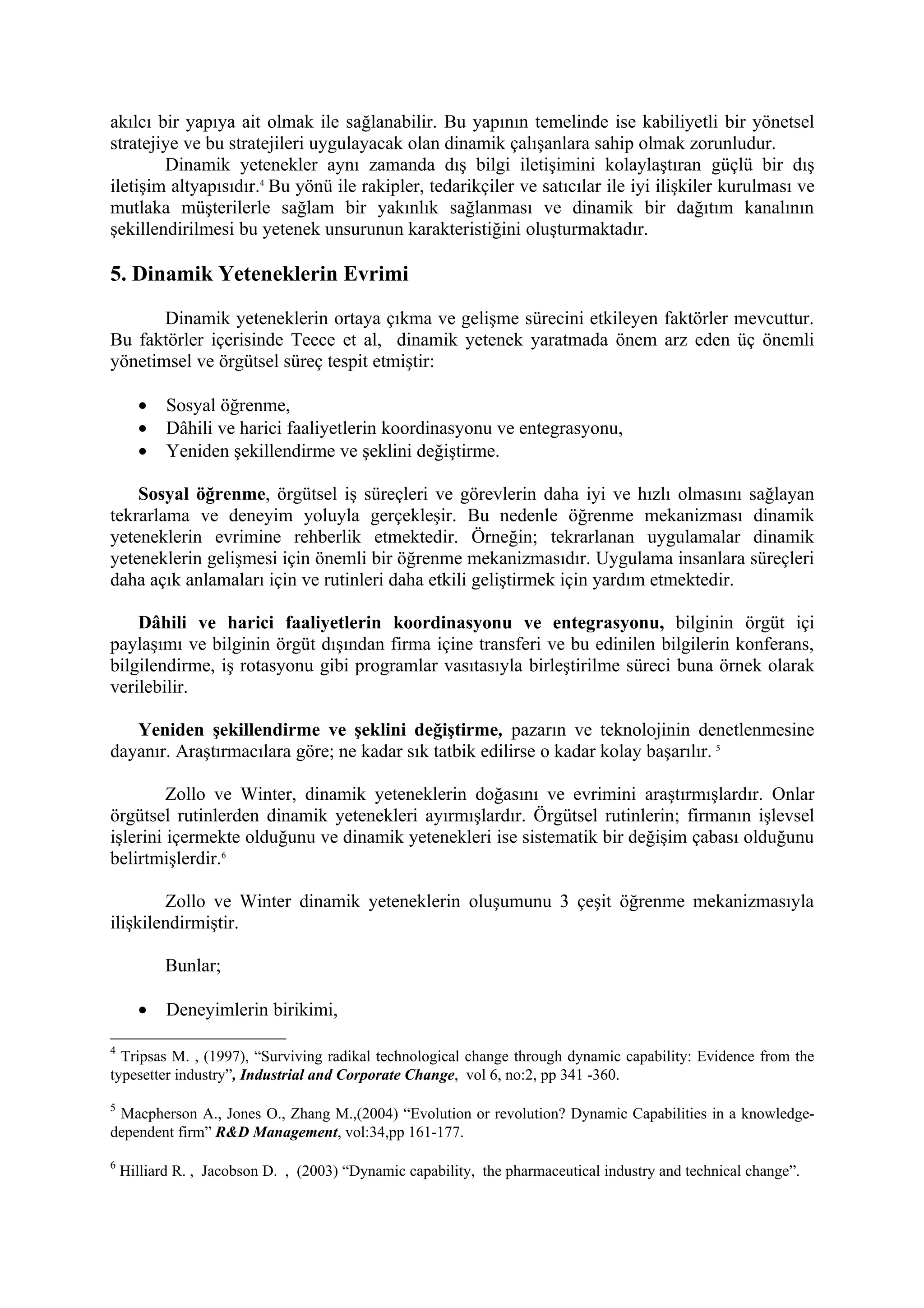 Dinamik yetenekler | DOC