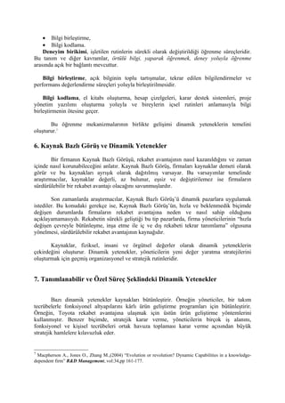 Dinamik yetenekler | DOC