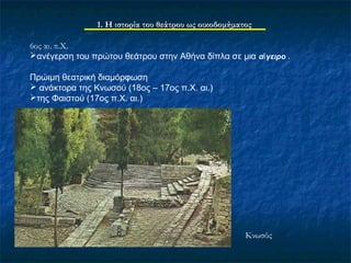 «Οι απαρχές του θεάτρου: εφήμερες κατασκευές και ορχήστρα». | PPT