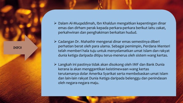 Dinar Emas Dalam Dunia Moden | PPTX