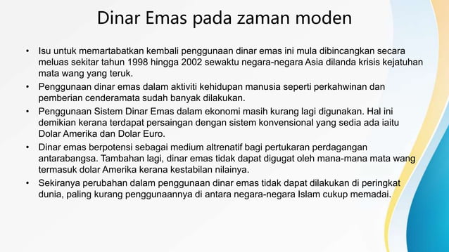 Dinar emas | PPTX