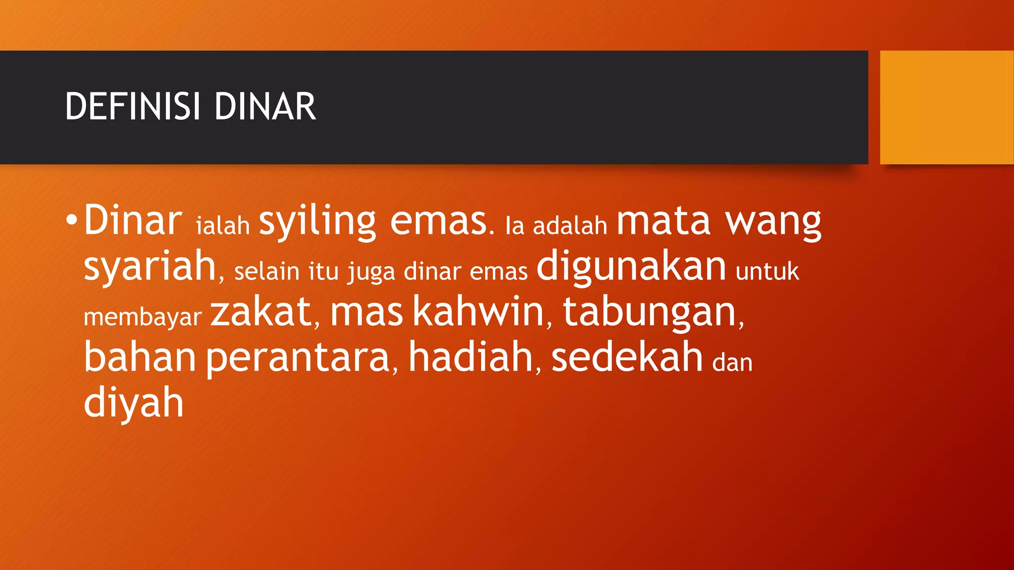 Dinar emas | PPT