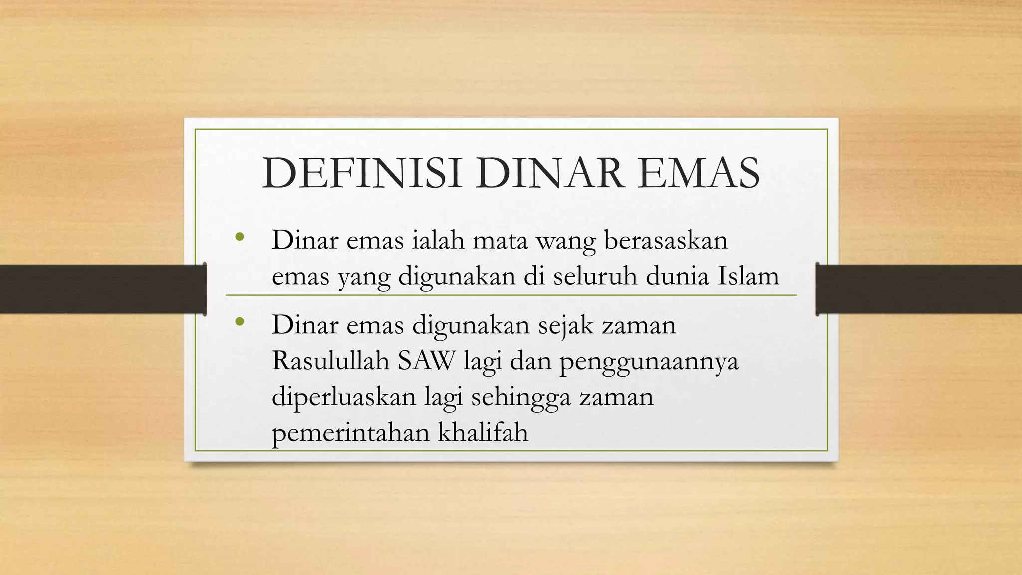 Dinar emas | PPT
