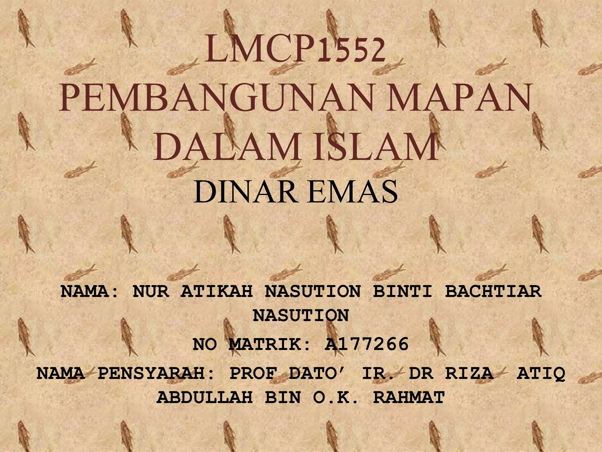 Dinar emas | PPTX